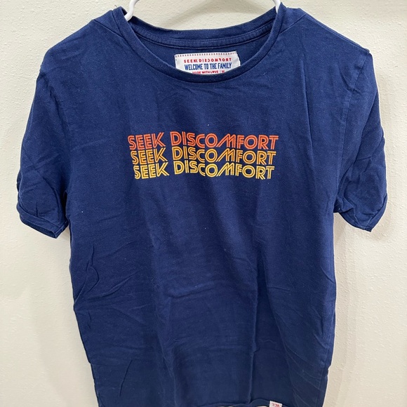 Seek Discomfort | Shirts | Seek Discomfort 8s Logo Tshirt | Poshmark
